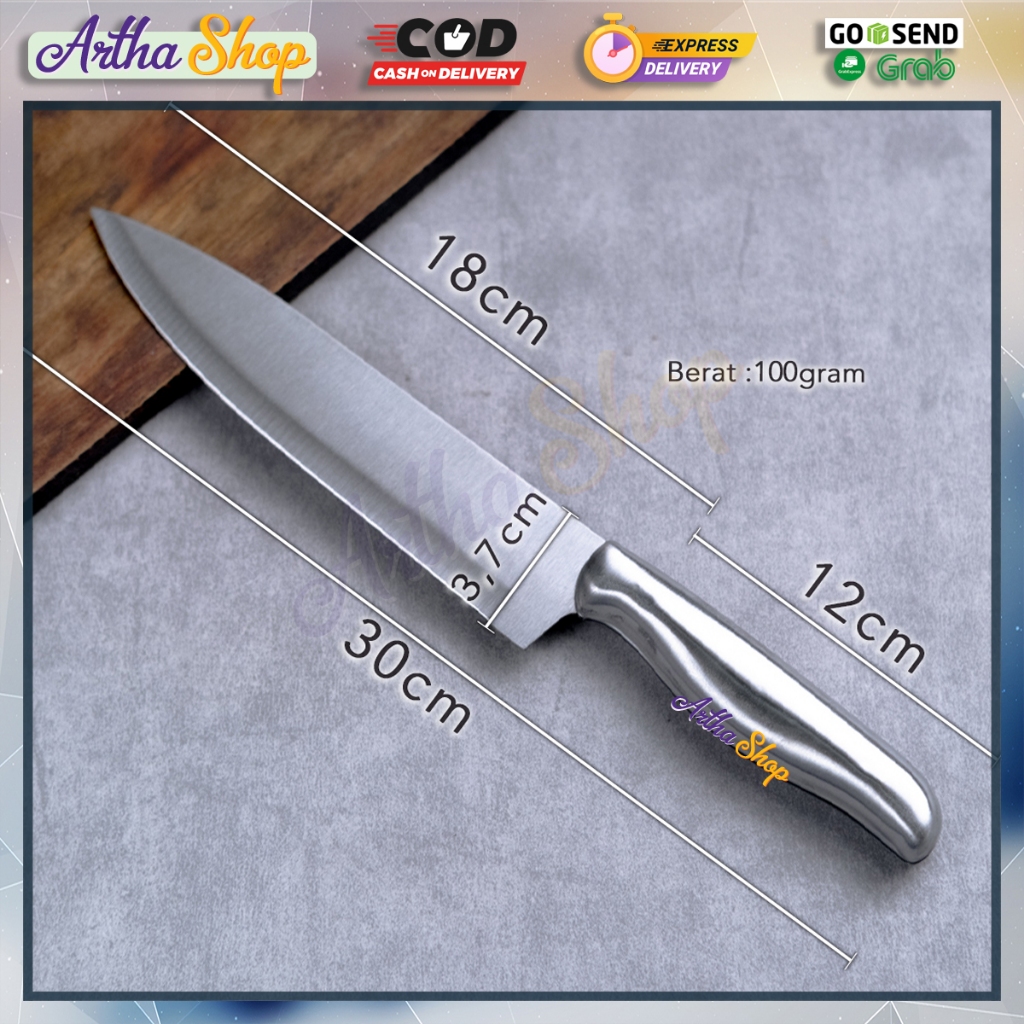 Jual Pisau Daging gagang stainless 7inci SL 7 / pisau dapur / Pisau ...