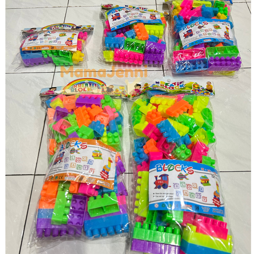 Jual MJ Mainan Edukasi Block Puzzle Besar Balok Susun Blok Brick Murah ...