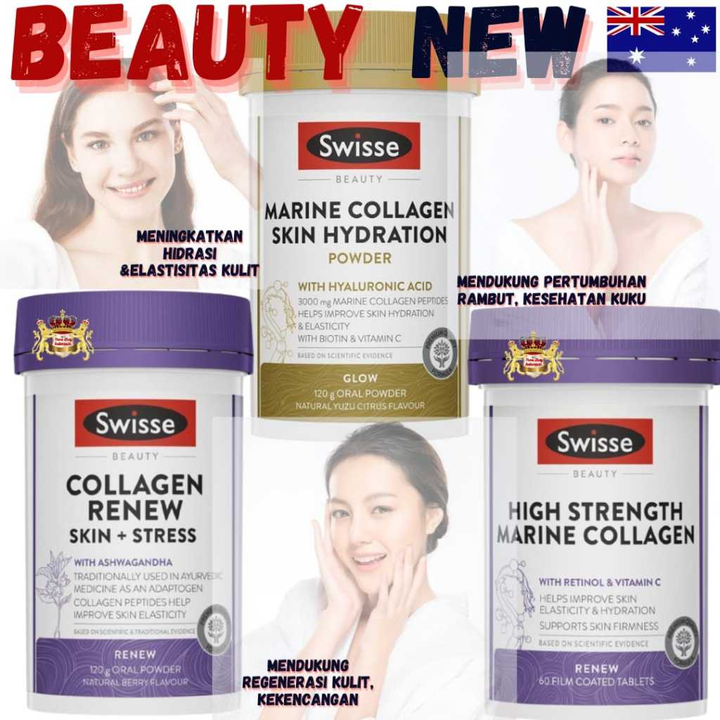 Jual Swisse Beauty Collagen Renew High Strength Collagen + Hyaluronic ...