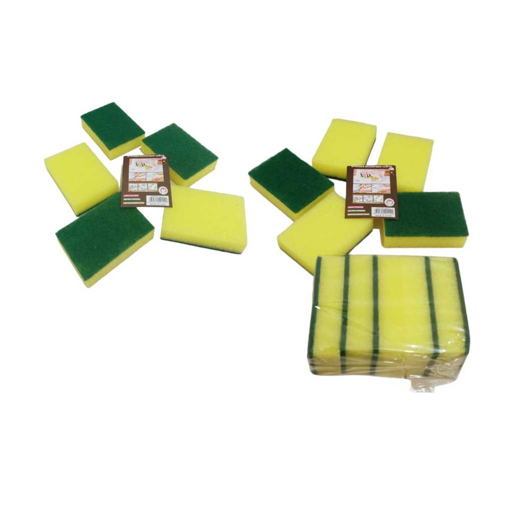 Jual SPONS CUCI PIRING / SPON BUSA ISI 5PCS (KUNING HIJAU) | Shopee ...