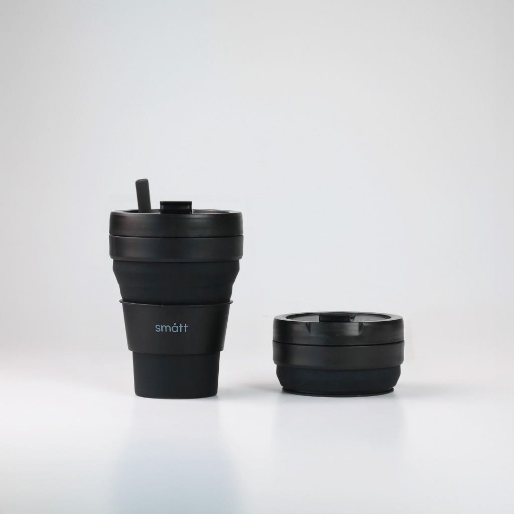 Jual Smatt Foldable Cup / Gelas Kopi Gelas Lipat Silikon - Black ...