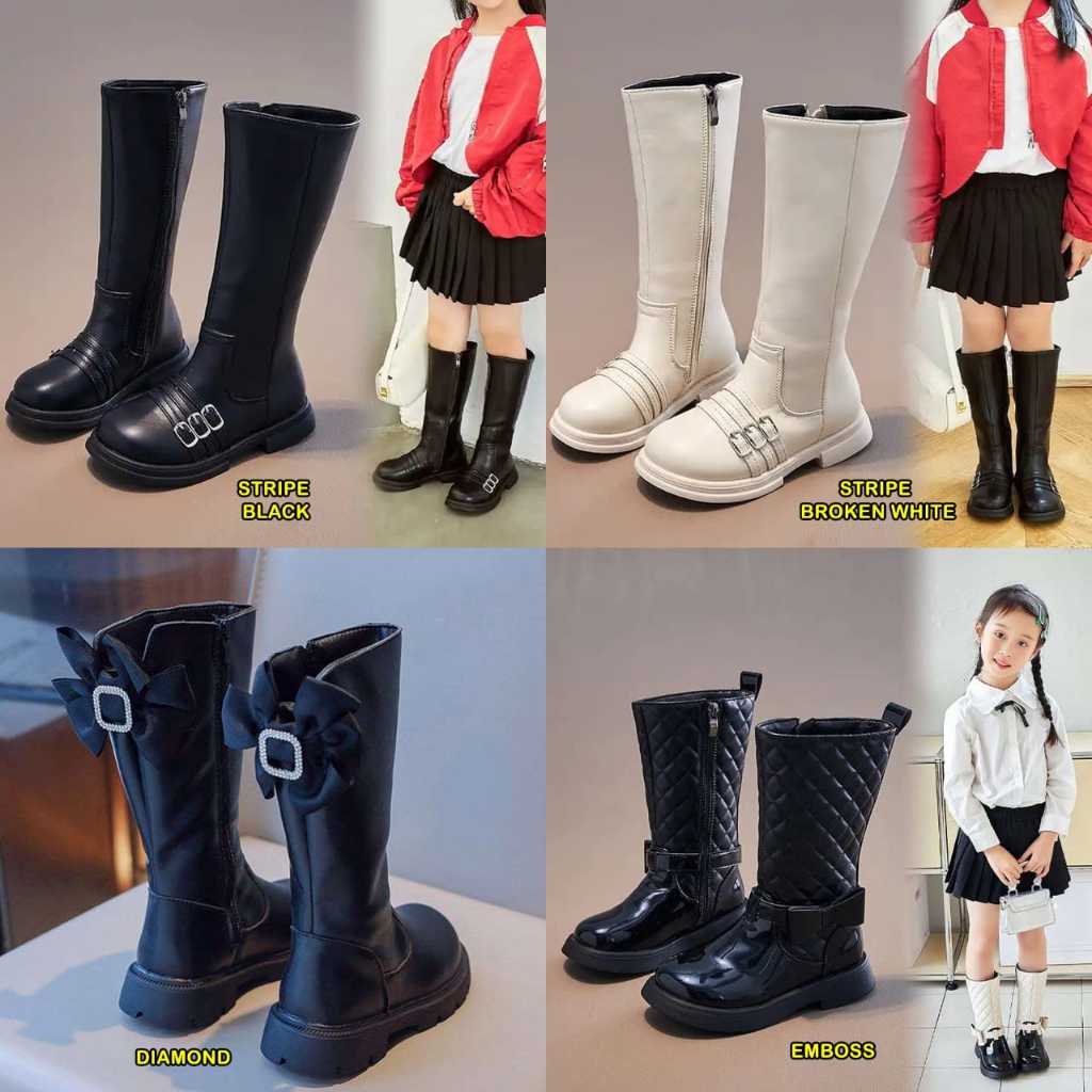 Jual Sepatu Boots Anak Perempuan Fashion Little Model Korean | Shopee ...