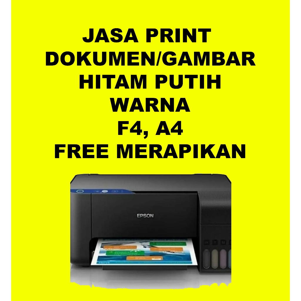 Jual Suka Printing-Cetak Print dokumen Folio, A4, Print Tugas , makalah ...