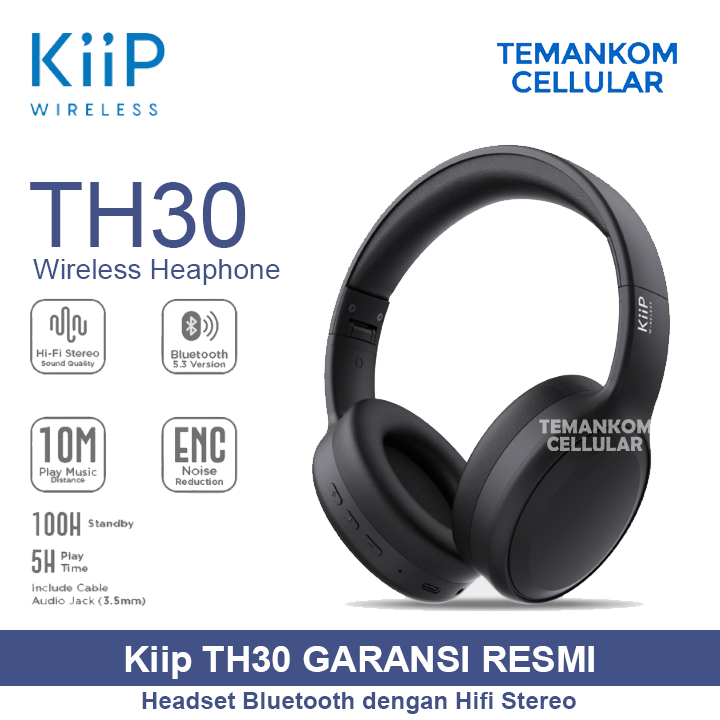 Jual Headset Wireless Kiip TH30 Headphone Bluetooth Garansi RESMI ...