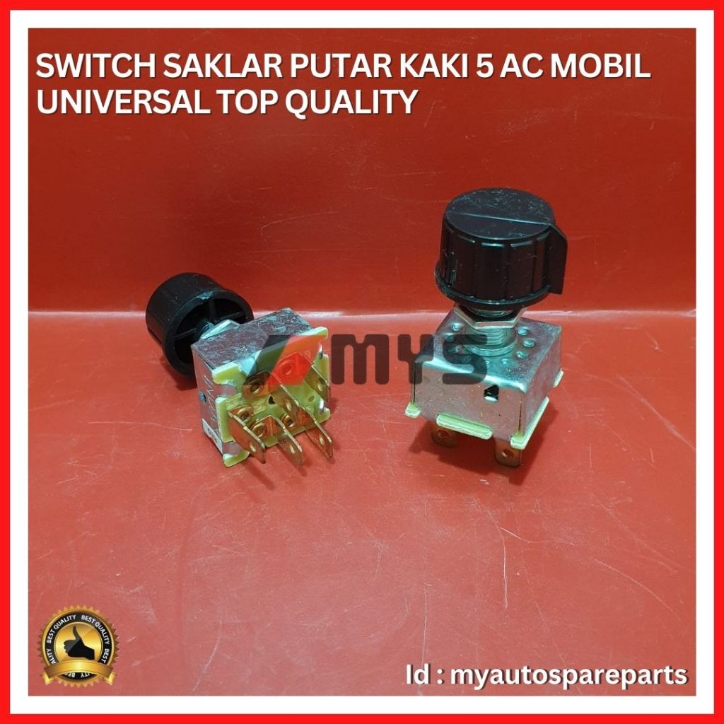 Jual SWITCH SAKLAR PUTAR UMUM AC Mobil Universal 5 Kaki 3 Speed TOP ...