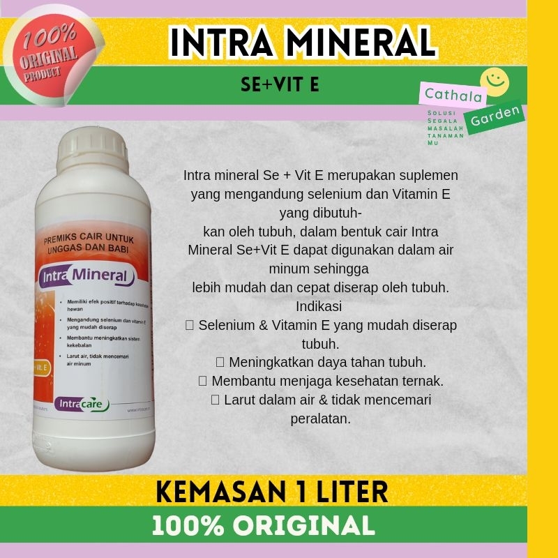 Jual INTRA MINERAL SE+VIT E (SUPLEMEN TERNAK DALAM BENTUK CAIR ...