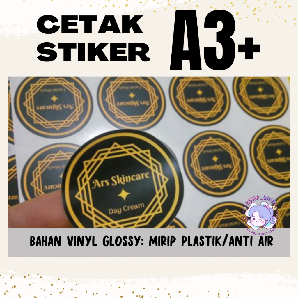 Jual CETAK DAN CUTTING STIKER A3+ VINYL BONTAK TRANSPARAN HOLOGRAM ...