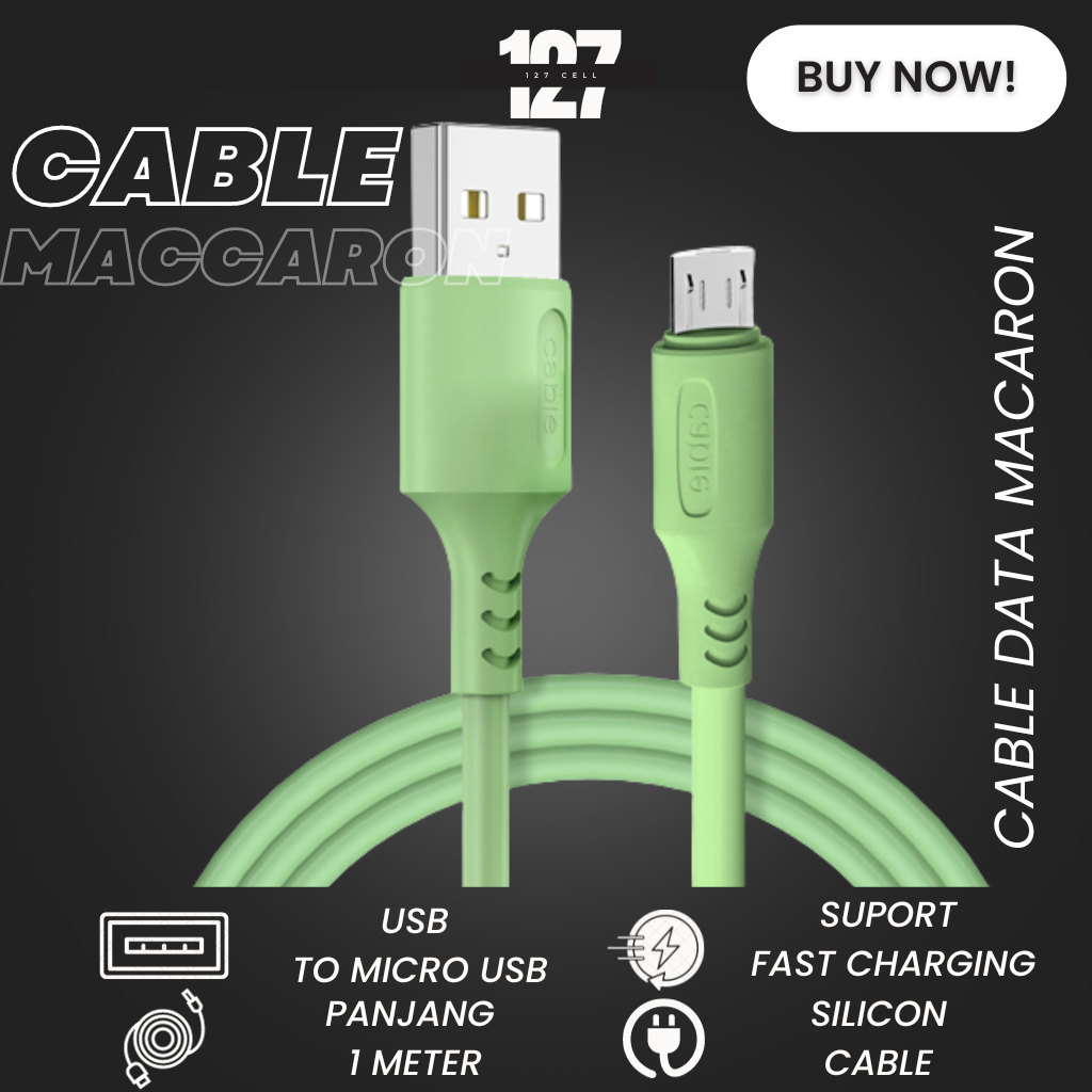 Jual Kabel Data USB Android MACARON KE Micro USB Fast Charging Charger ...