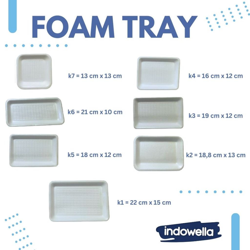 Jual Styro foam Tray Buah Daging Ikan Sayuran merk KCS per 50pcs ...