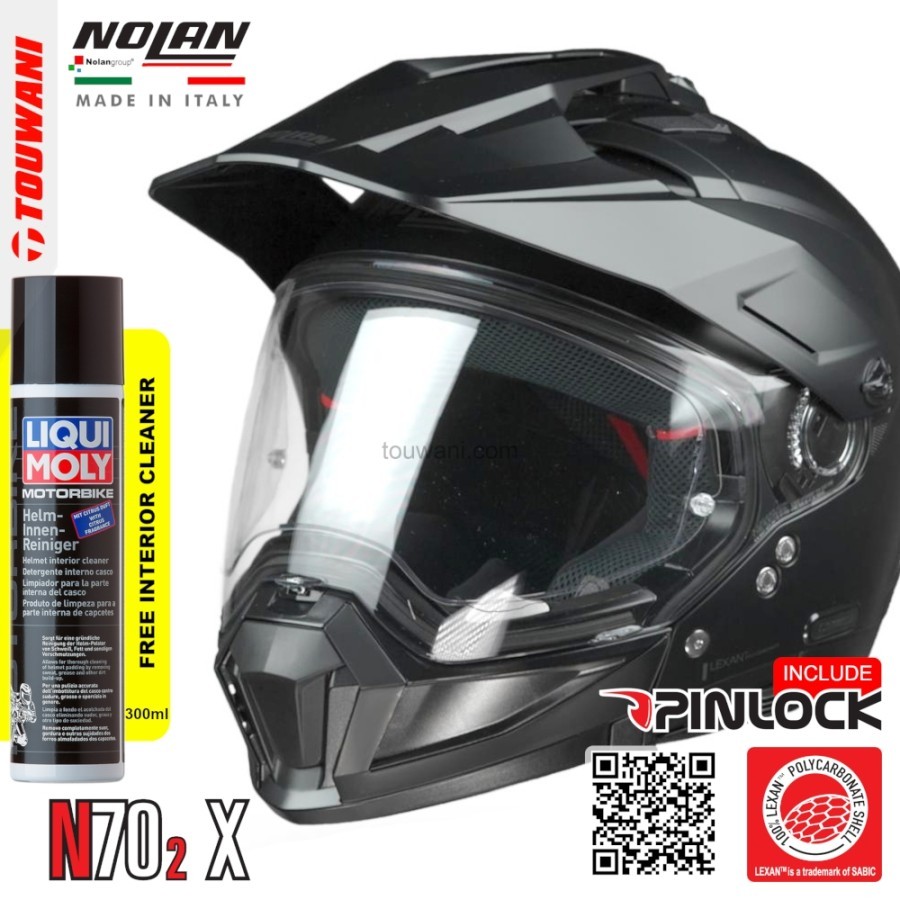 Jual Helm Nolan N70-2 X Classic N-Com Flat Black | Shopee Indonesia