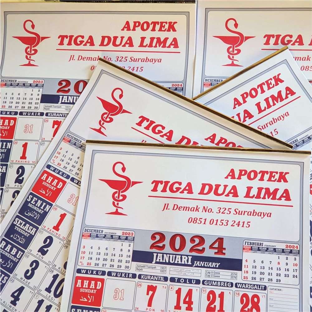 Jual KALENDER DINDING SABLON 2024 MURAH CUSTOM 12 LEMBAR CALENDER VERSI ...