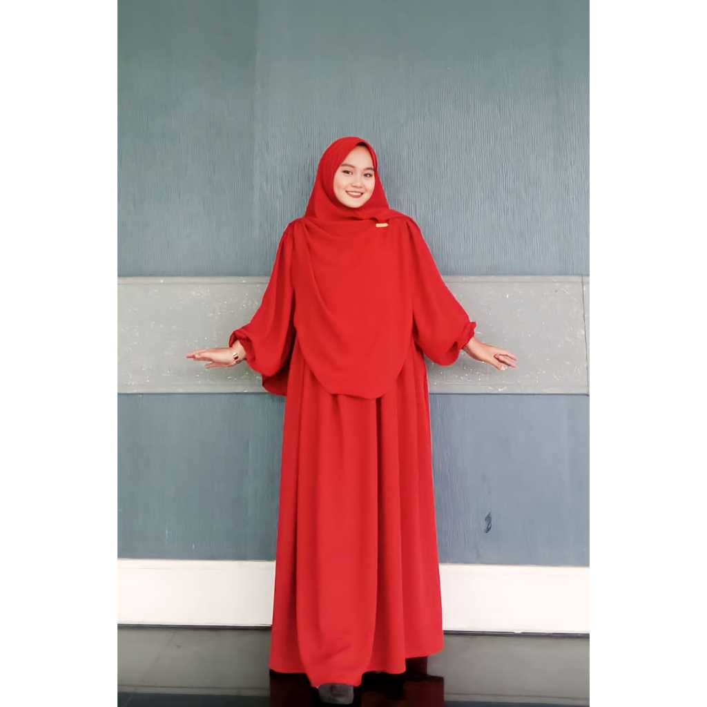 Jual (CRS) Gamis shanum set hijab pashmina oval kringkel air flow ...