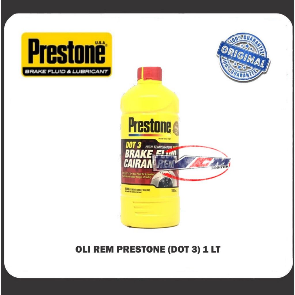Jual Oli Rem - Minyak Rem Prestone Dot 3 Brake Fluid 1 Liter | Shopee ...