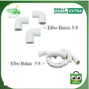 Jual Elbow Pipa Listrik 5/8" Elbo Biasa Elbo Bakar PVC Putih 5/8 LBOW ...
