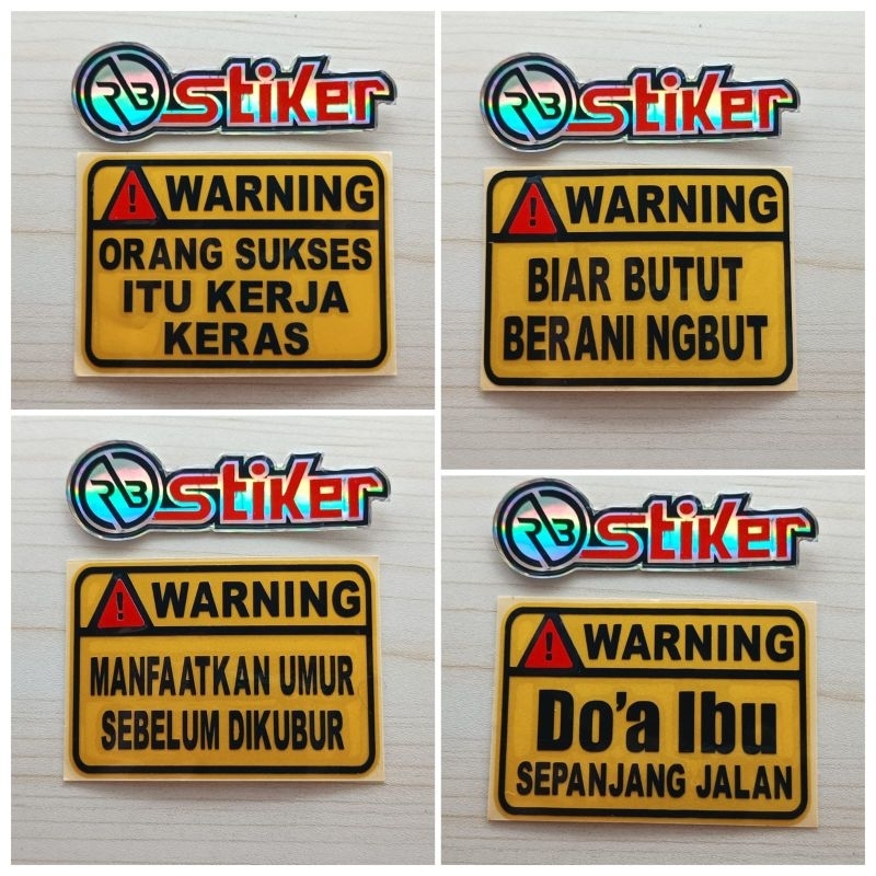 Jual STIKER WARNING DOA IBU SEPANJANG JALAN STICKER KATA KATA LUCU | Shopee Indonesia