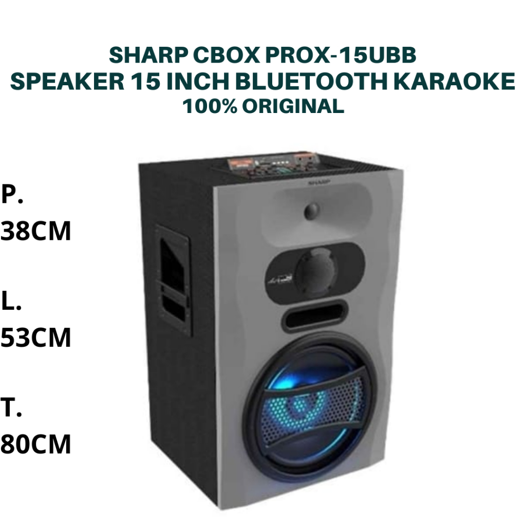 Jual SHARP CBOX PROX15UBB Speaker 15 inch speaker bluetooth speaker ...