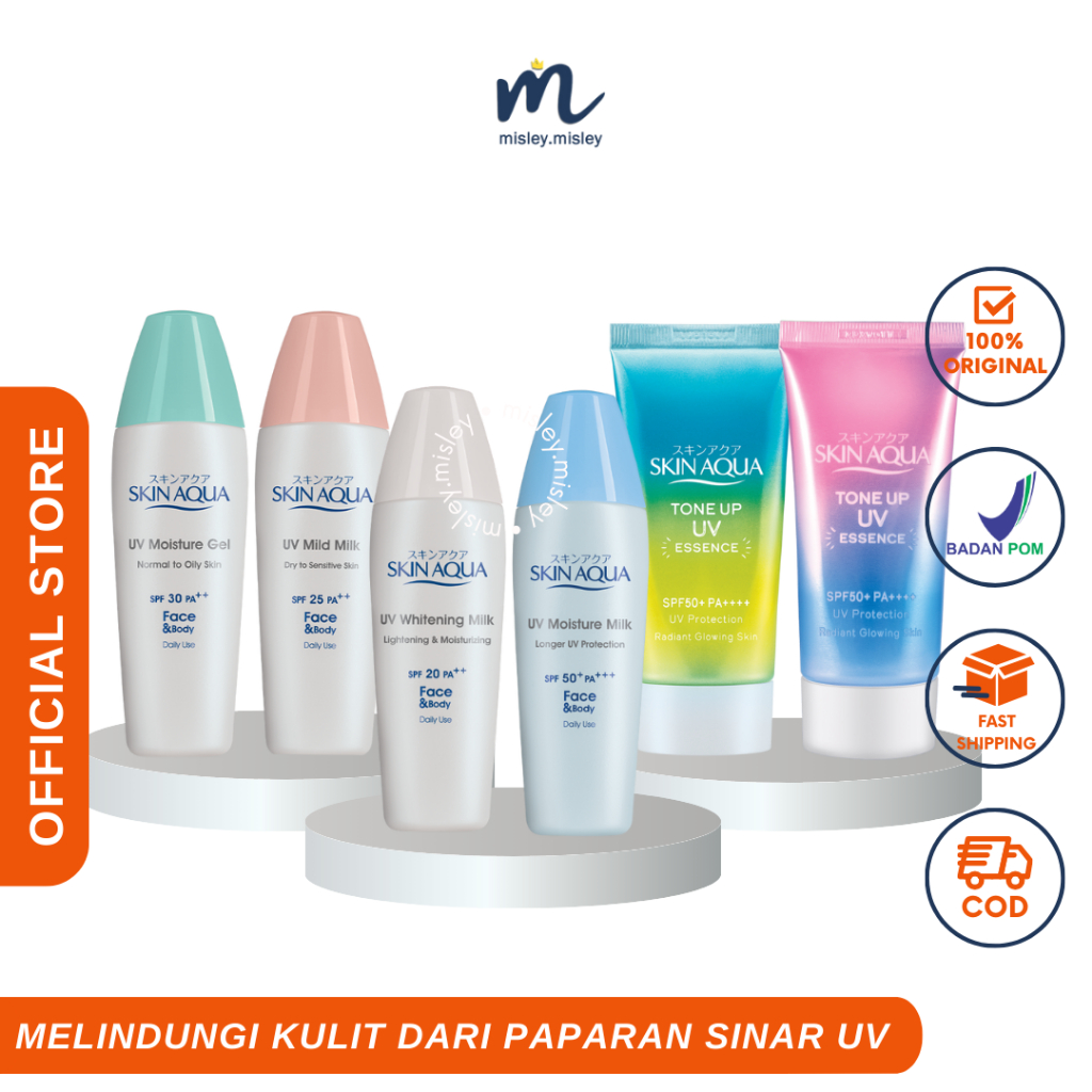Jual MISLEY - SKIN AQUA UV Sunscreen Original (Tone Up Essence / Mild ...