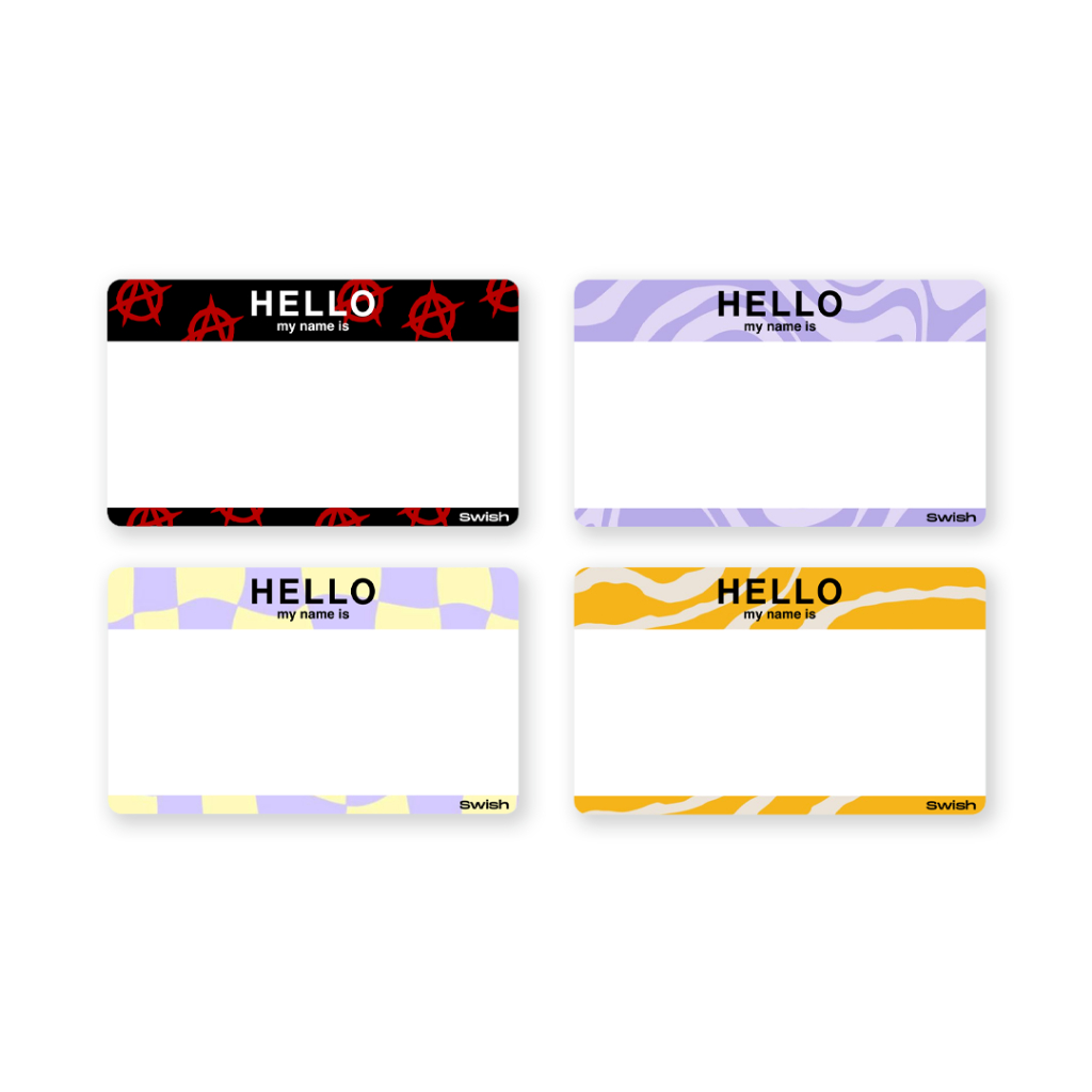 Jual Swish Glory - Sticker Hello my name is Style 1 | Shopee Indonesia