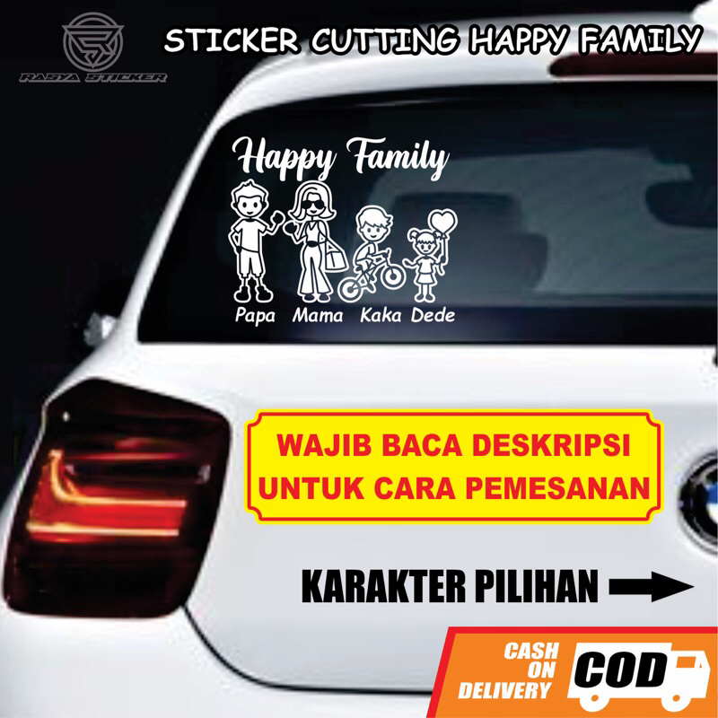 Jual Sticker Happy Family kaca mobil | Shopee Indonesia