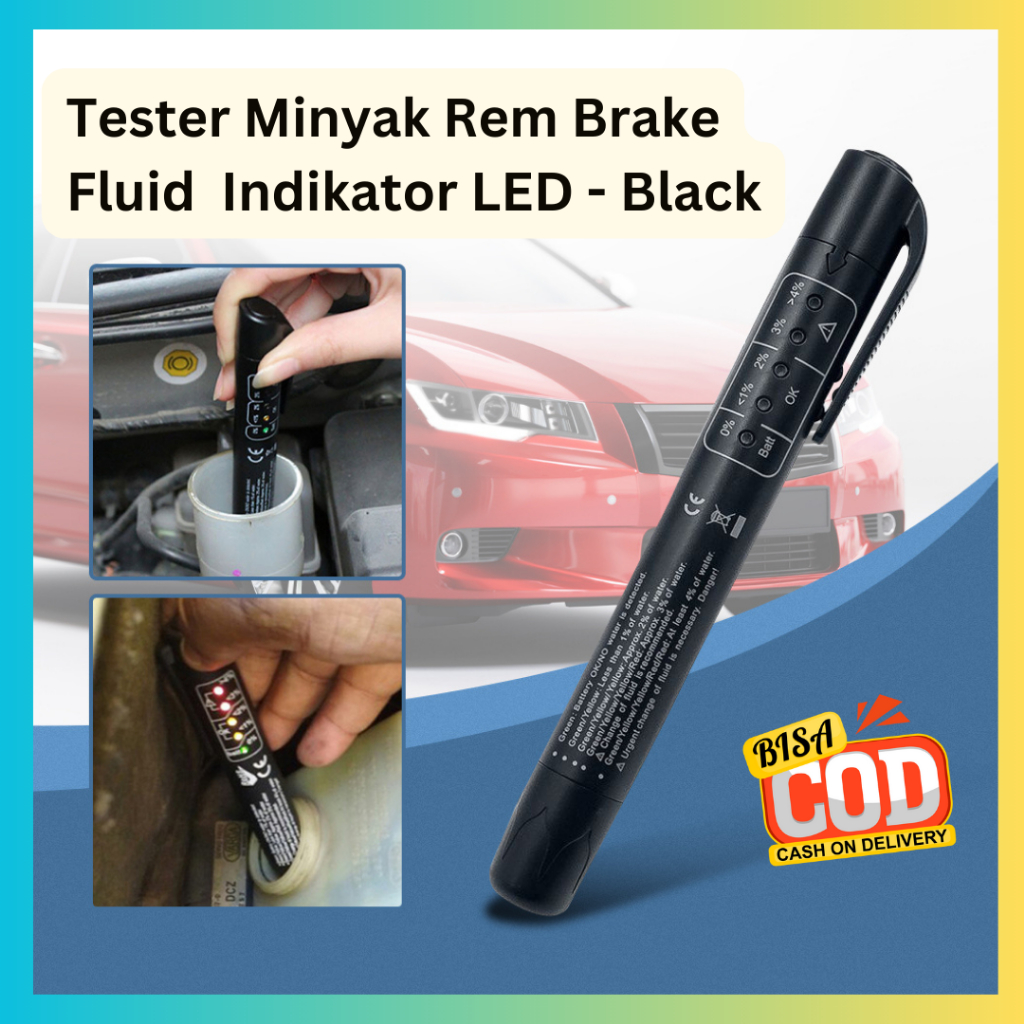 Jual Tester Minyak Rem Brake Fluid Indikator LED - Black | Shopee Indonesia