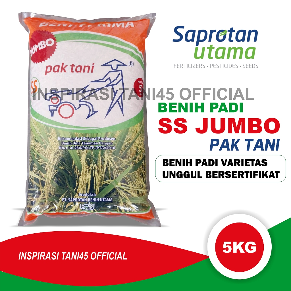Jual Benih padi pak tani Prima SS Jumbo 5 kg/Benih Padi Unggul Inpari ...