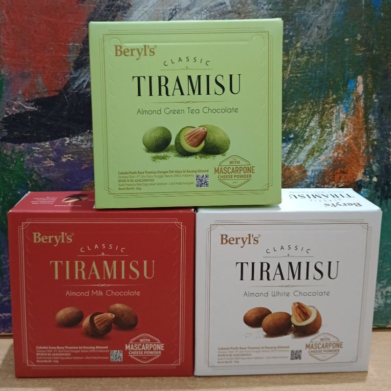 Jual Beryl's 65gr Tiramisu Almond White Milk Kacang Badam Coklat Putih ...