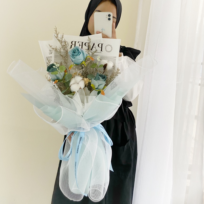 Jual Lea small and medium artificial mix dried bouquet buket bunga ...