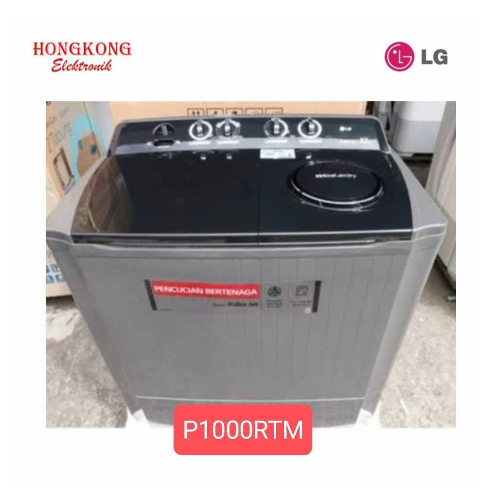 Jual MESIN CUCI LG 10 KG P1000RTM 2 TABUNG MANUAL TWIN TUB - HITAM ...