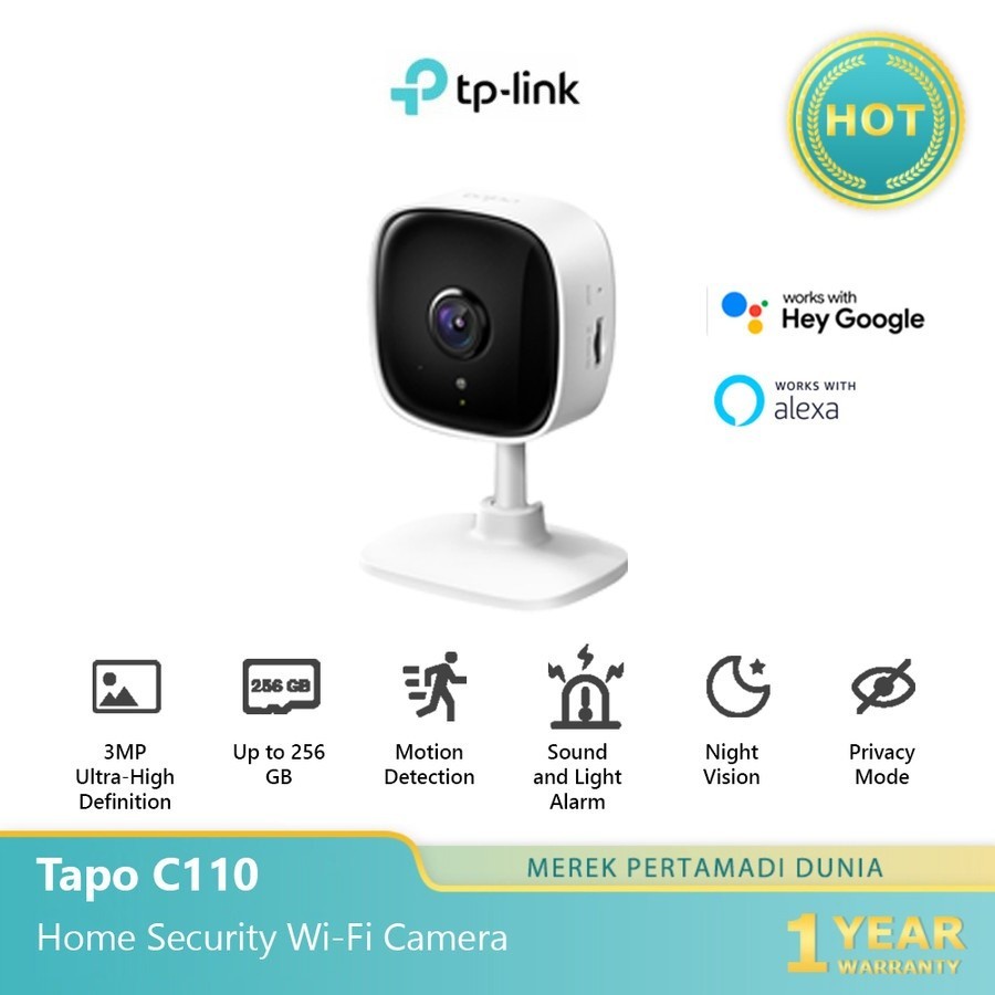 Jual TP-LINK TAPO C110 HOME SECURITY WI-FI CAMERA | Shopee Indonesia