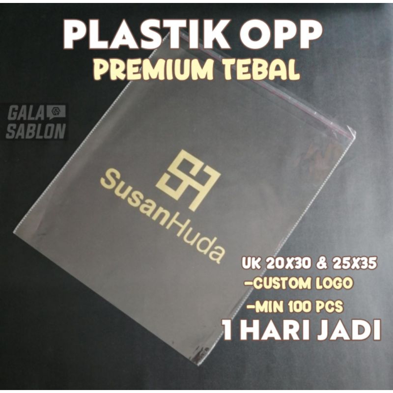 Jual PLASTIK OPP CUSTOM LOGO|PLASTIK SABLON UK 25X35-20X30 | Shopee ...