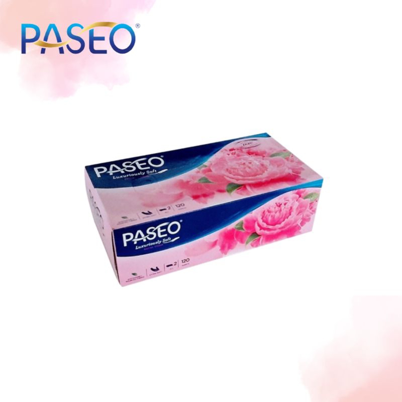 Jual Tissue Paseo box 120 sheets 2 ply | luxuriously soft | Shopee ...