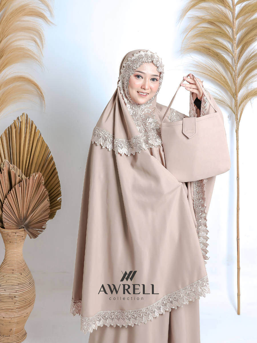 Jual Awrellcollection - Mukena Dewasa Kanyaa Katun Premium Renda Giper Mewah | Shopee Indonesia