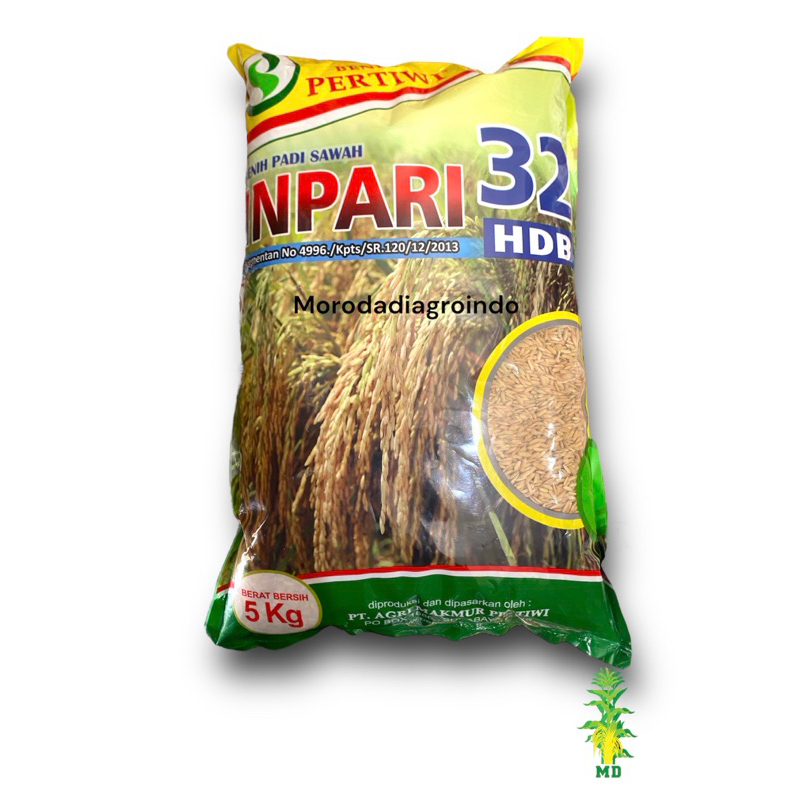 Jual Benih padi unggul INPARI 32 HBD Pertiwi kemasan 5kg. by Pertiwi | Shopee Indonesia
