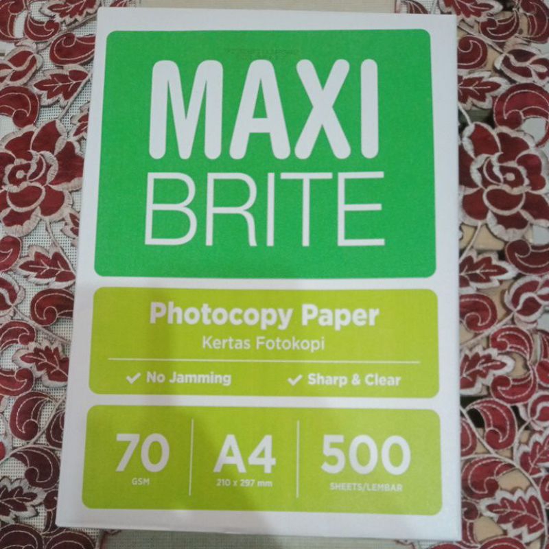 Jual Maxi Brite Photocopy Paper / Kertas Fotokopi 70 GSM/ Kertas Putih ...
