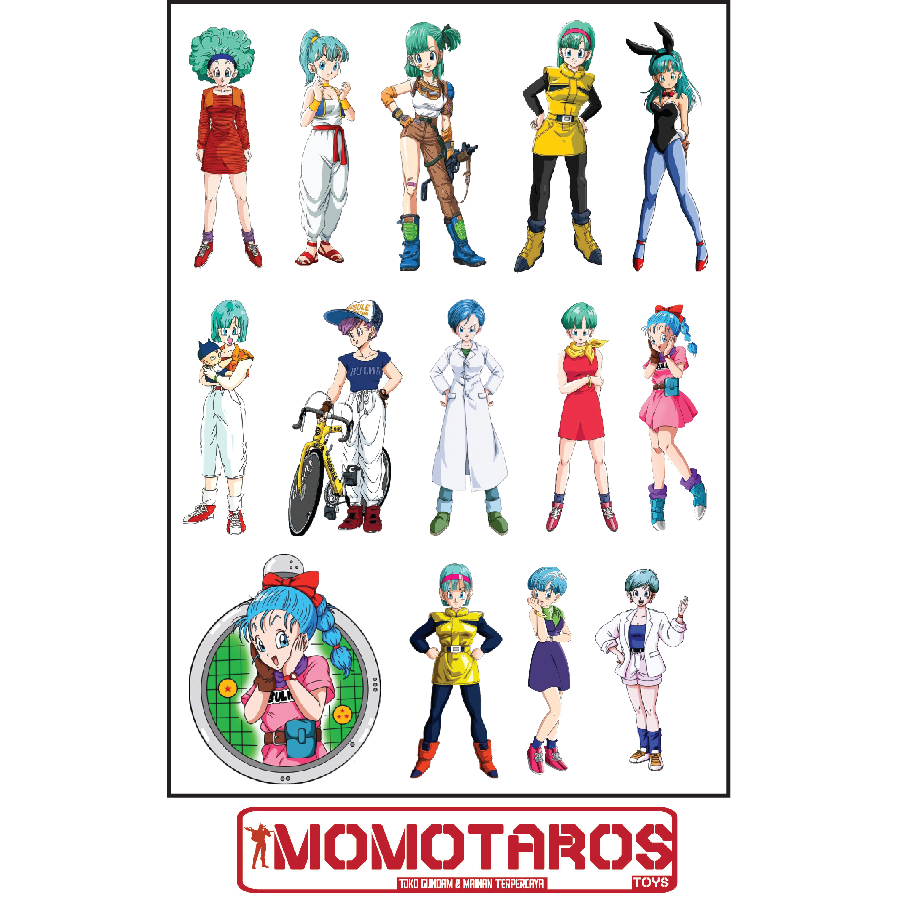 Jual Sticker murah antiair transparan Bulma solo dragon ball 1 pc ...