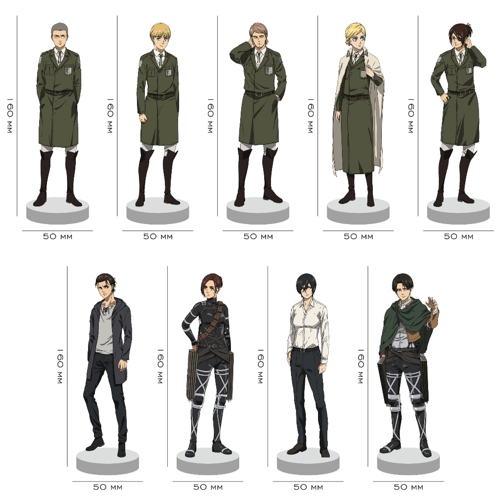 Jual Mini Stand Figure Attack On Titan Final Standee Acrylic AOT Final ...