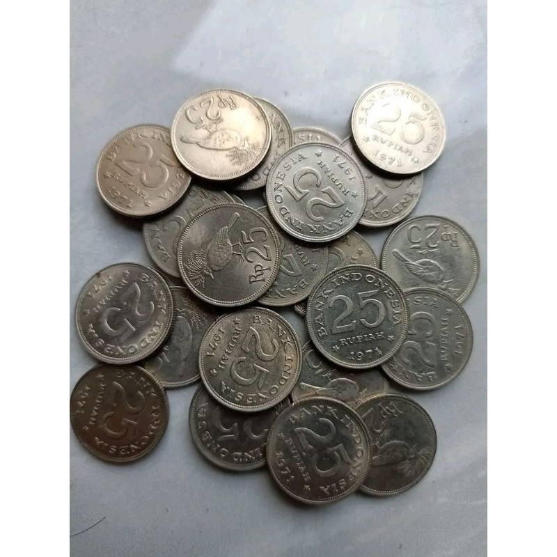 Jual UANG KUNO 25 RUPIAH TAHUN 1971 BURUNG EMPRIT | Shopee Indonesia