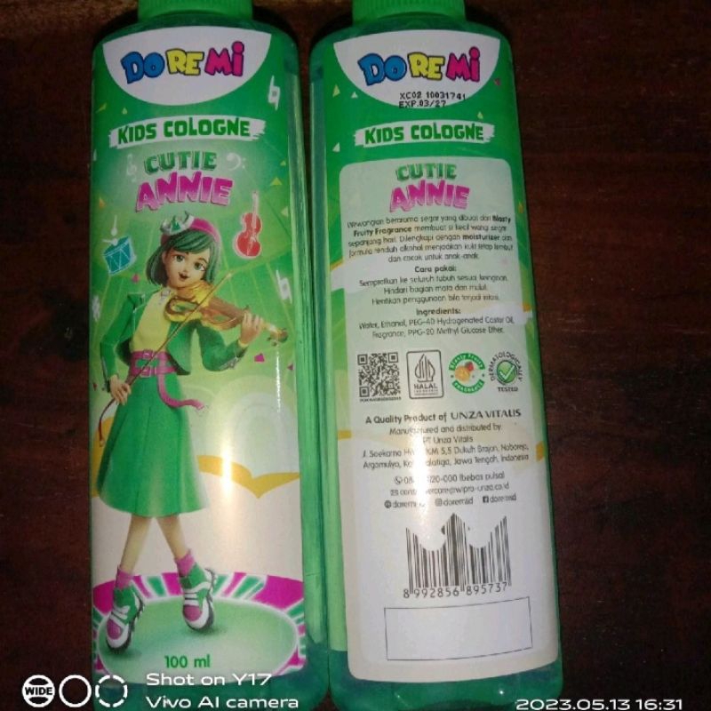 Jual Doremi Kids Cutie Annie Spray Cologne 100Ml, Doremi Kids Lovely ...