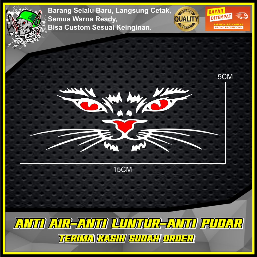 Jual Cutting Sticker MATA KUCING Cocok Buat Mobil & Motor | Shopee ...
