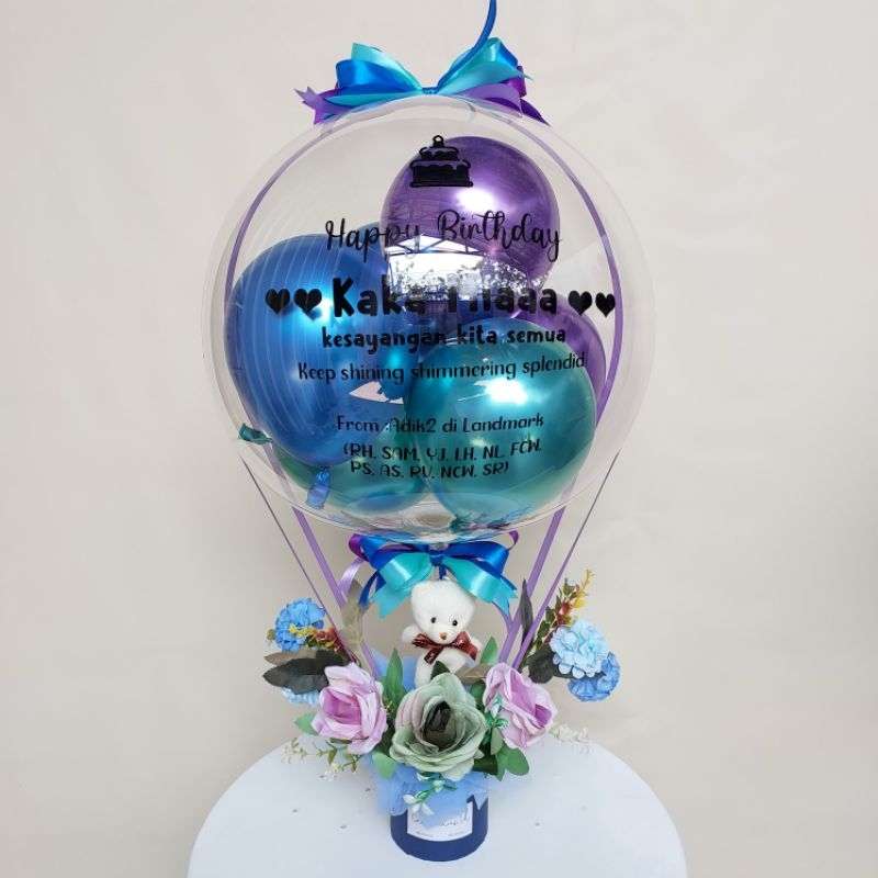 Jual Buket Balon Bucket Bunga Artificial Teddy Mini Wisuda Grand ...