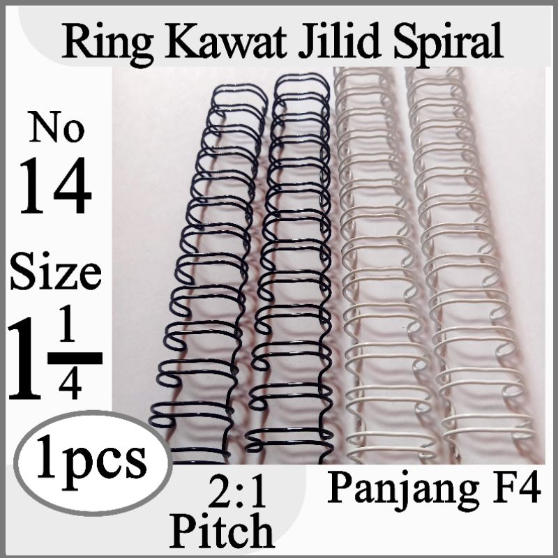 Jual Ring Kawat Jilid Spiral 2:1 ukuran 1 1/4 inchi F4 | Shopee Indonesia