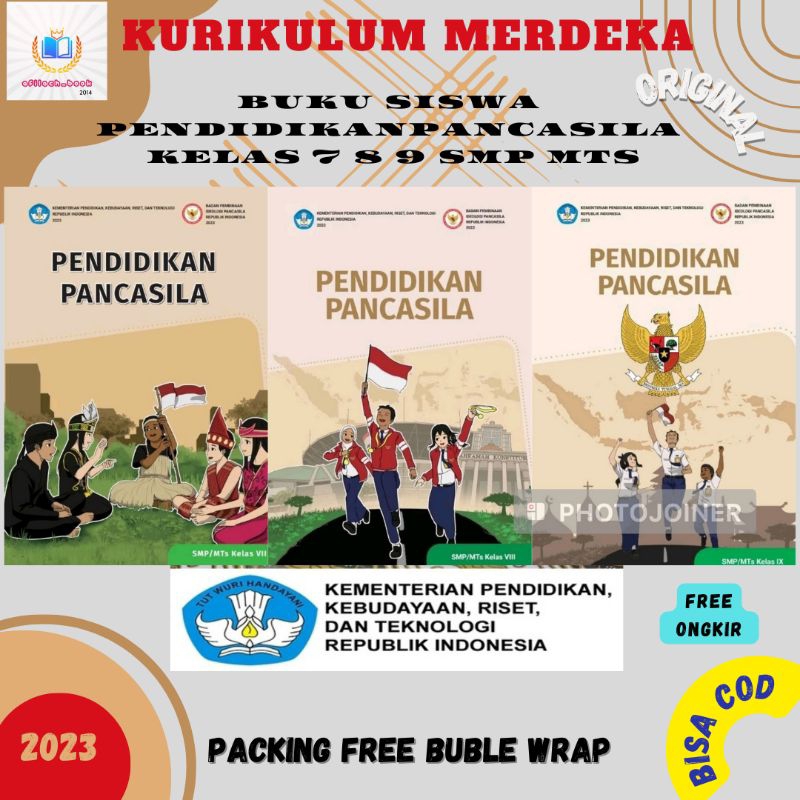 Jual Buku Siswa Pendidikan Pancasila Kelas 7 8 9 SMP MTs Kurikulum Merdeka Kemendikbudristek ...