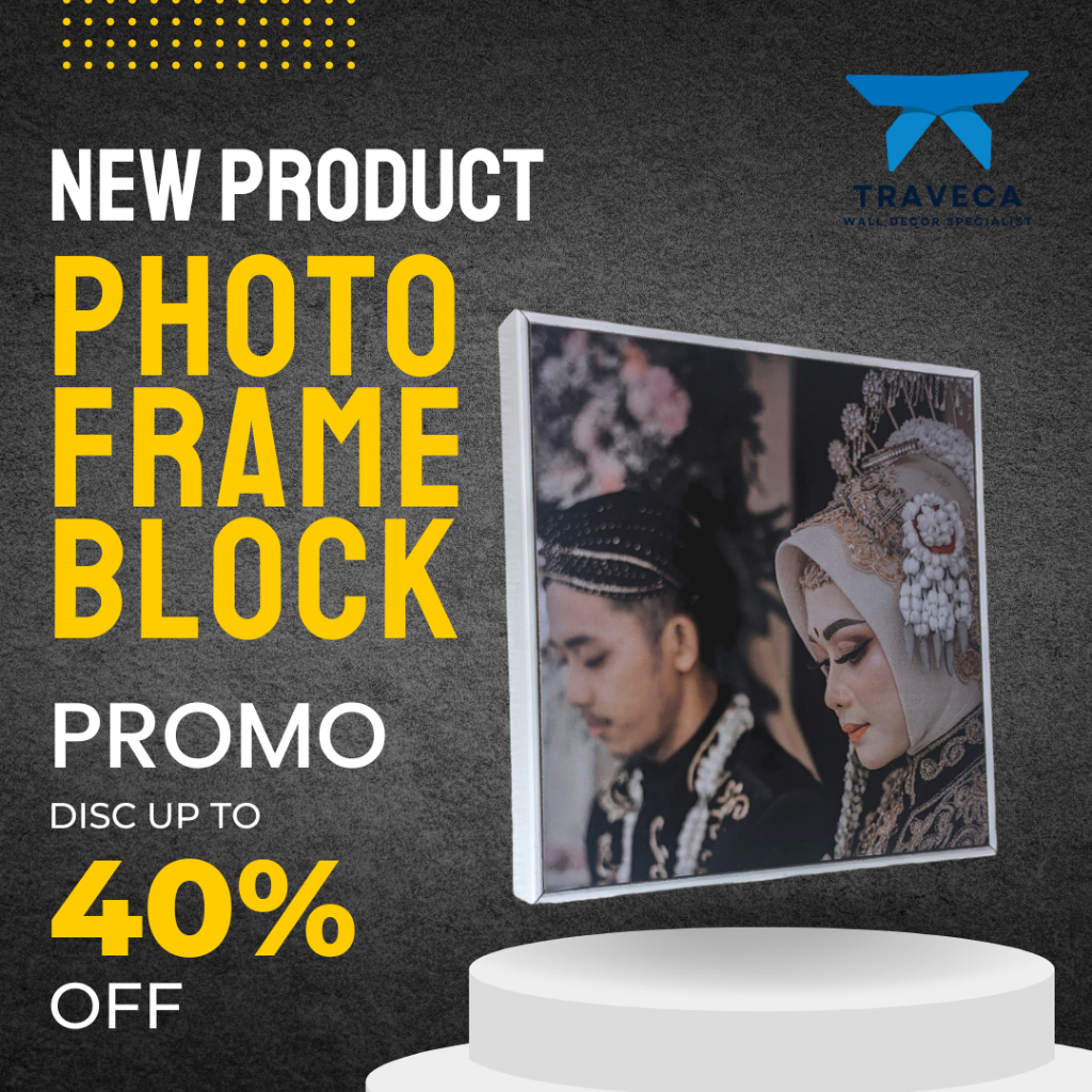 Jual Cetak Foto (GLOSSY) Frame Block Custom ukuran 20x20cm Bebas pakai ...