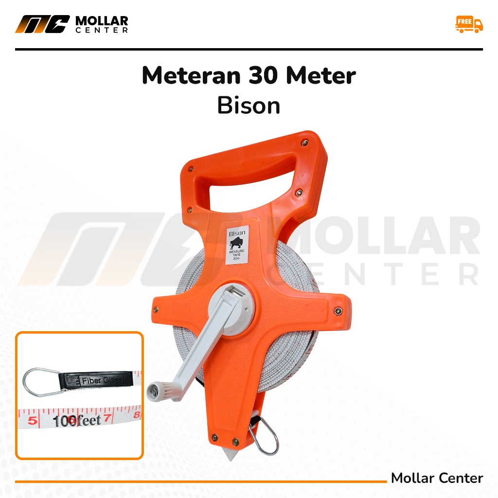 Jual Meteran Tancap 30M 50M Meter Gulung Rol Tanam Tanah Bangunan | Shopee Indonesia