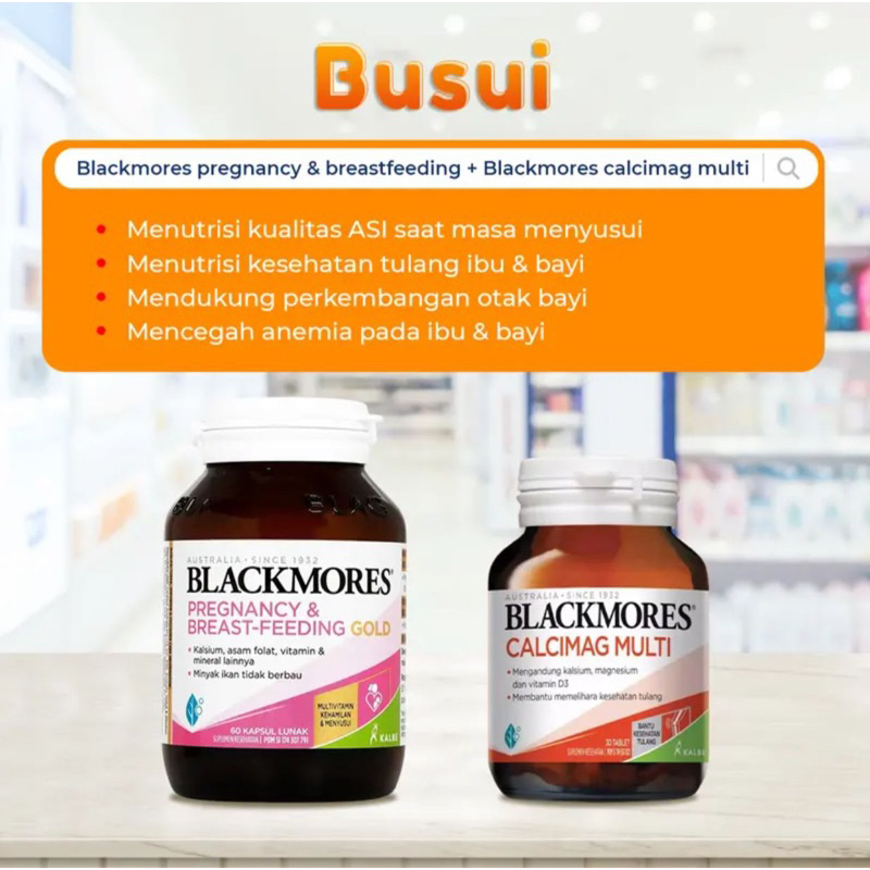Jual Bundling Blackmores Pregnancy & Breastfeeding Gold 60 capsul plus ...