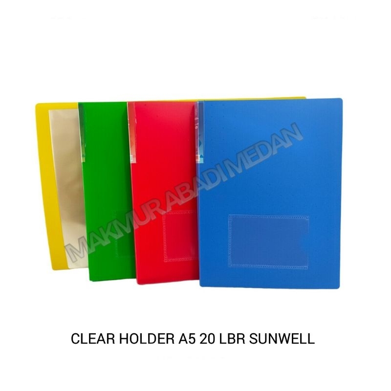 Jual (1Pcs) Clear Holder A5 Sunwell 20 Pocket/Map Dokumen A5 20 Lembar ...