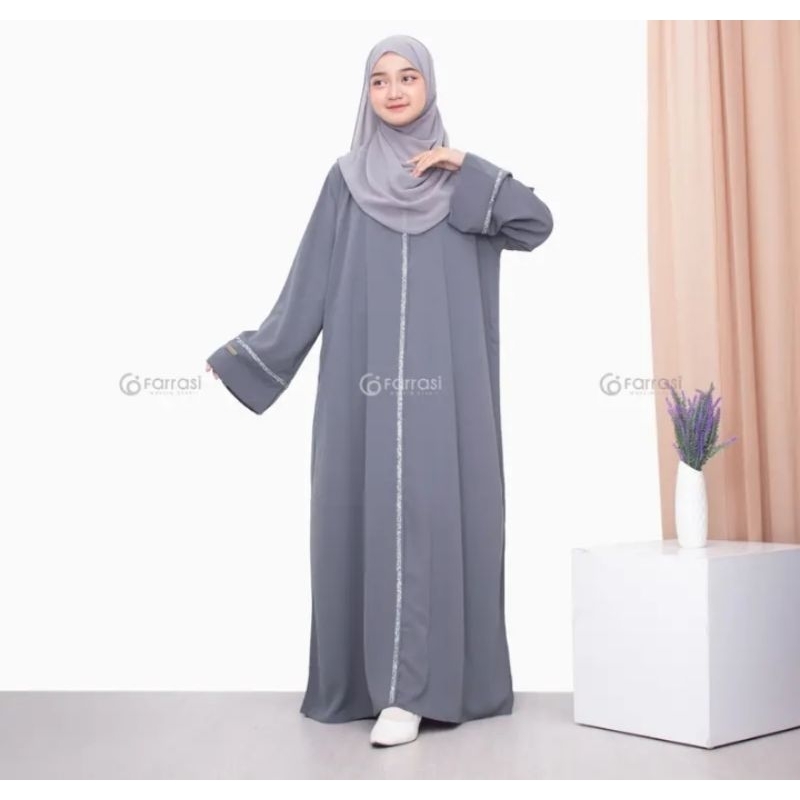 Jual Abaya Hitam Polos Casual Simple Crinkle Airflow Dress Mewah Syar'ii Gamis Remaja Aesthetic ...