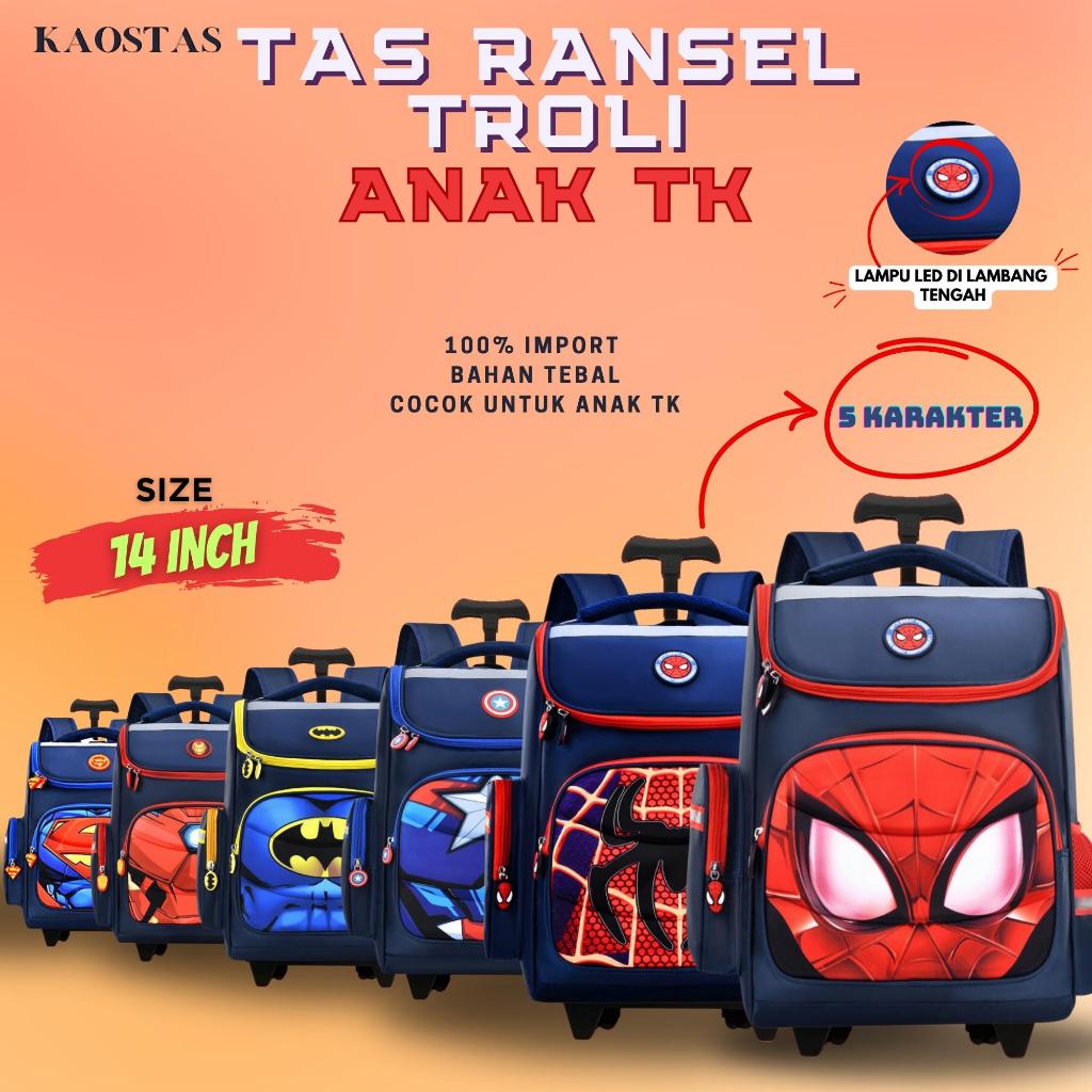 Jual Tas Troli Anak Sekolah / Trolley - Tas Troli Sekolah Lampu LED TK 2156 | Shopee Indonesia