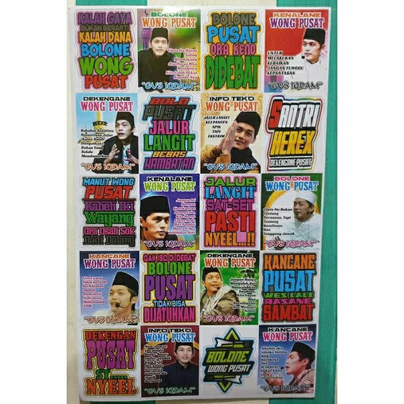 Jual 20 pcs stiker viral gus iqdam dekengane pusat/stiker | Shopee ... Jual 20 pcs stiker viral gus iqdam dekengane pusat/stiker | Shopee ...