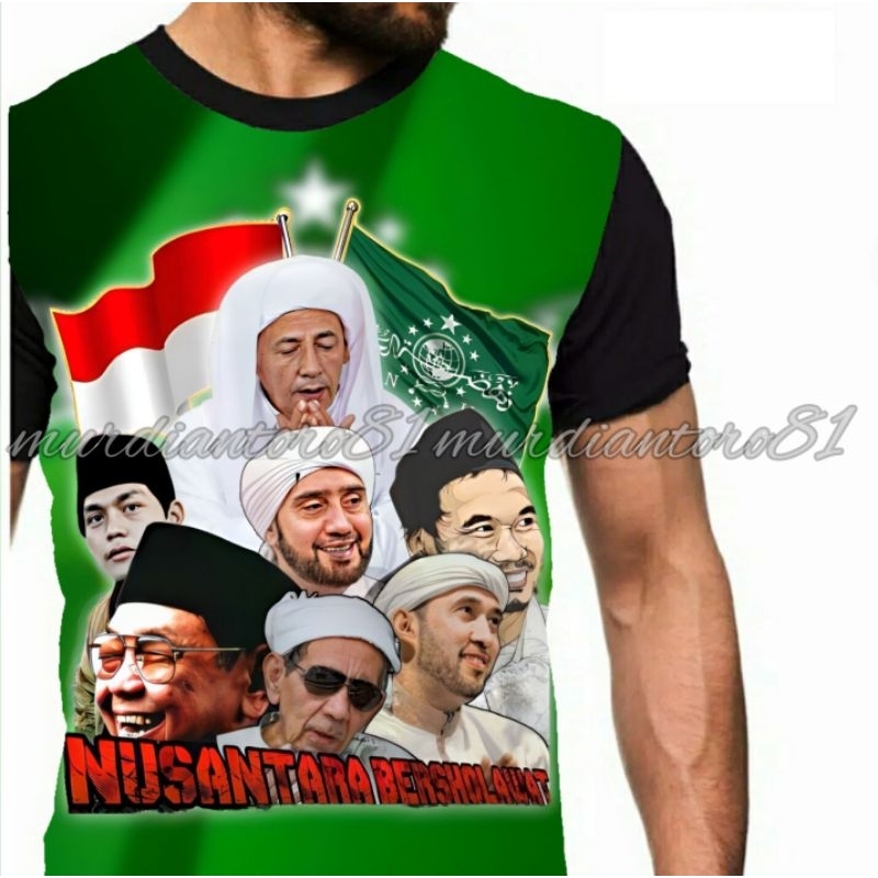 Jual Kaos Habib Syech Bidin Gus Dur Iqdam Baha Kyai NU sholawat syekher ...